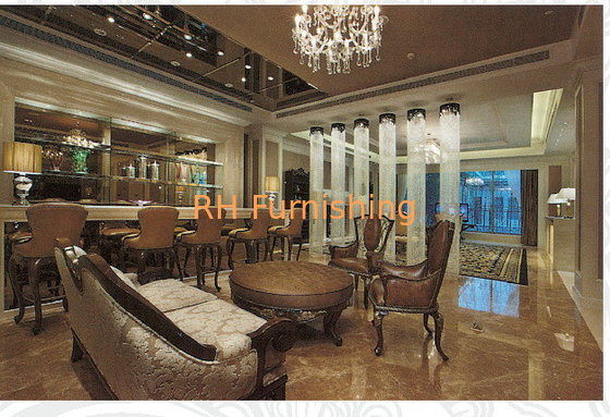 Luxury Hotel Living Furniture,Leather Sofa Set,Coffee Table,Barchair,SR-028 supplier