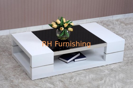 Wood Living Room Furniture,White,Black High Glossy Coffee Table,End Table,Cocktail Table,Side Table,Sofa Table supplier