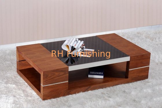 Walnut/Oak/Ash Wood Veneer with Tempered Glass Coffee/Cocktail Table,End Table,Sofa Table,Modern Style,Good Quality supplier