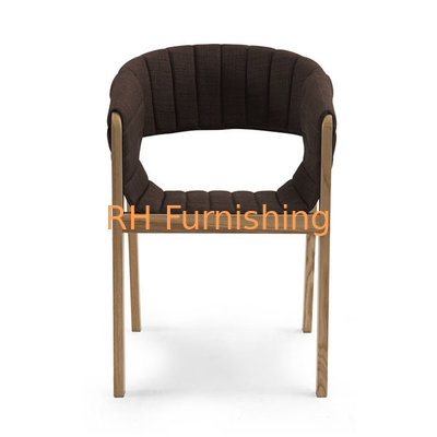 Leisure time Furniture used white ash solid wood legs with Brown Fabric cushion supplier