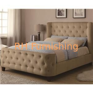 Upholstered Bed, Upholstered Headboard, Hotel Furniture, Fabric Bed supplier