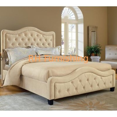 Upholstered Bed, Upholstered Headboard, Hotel Furniture, Fabric Bed supplier