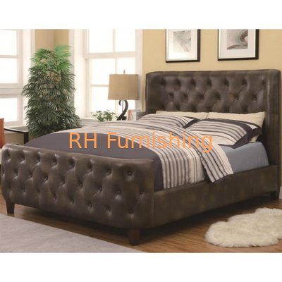 Upholstered Bed, Upholstered Headboard, Hotel Furniture, PU Leather Bed supplier