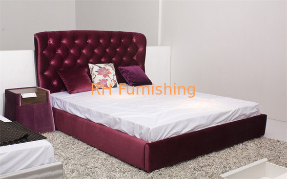Upholstered Bed, Upholstered Headboard, Hotel Furniture, Fabric Bed supplier