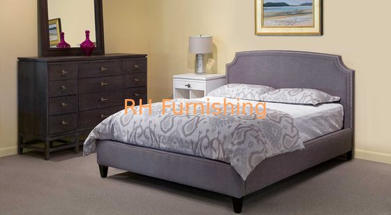Upholstered Bedroon Furniture, Upholstered Headboard, Hotel Furniture, Fabric Bed supplier
