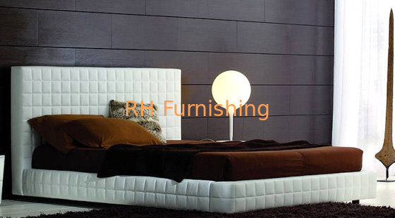 PU/PVC Leather Upholstered Bed, Upholstered Headboard, Modern Hotel Furniture supplier