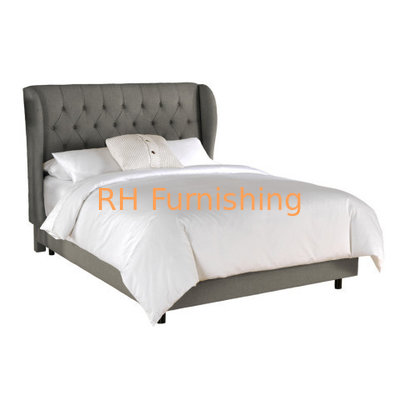 PU/PVC Leather Upholstered Bed, Upholstered Headboard, Modern Hotel Furniture supplier