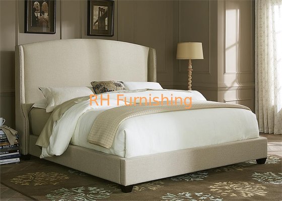 PU/PVC Leather Upholstered Bed, Upholstered Headboard, Modern Hotel Furniture supplier