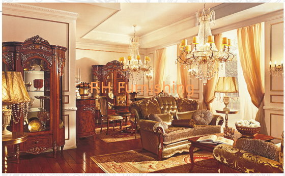 Luxury Villa/European Antique Living Room Furniture,Wood Cabinet,Sofa Set,VS-003 supplier