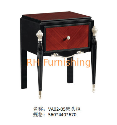 Luxury furniture sets French Neoclassical Black Bright Solid Wood Furniture Leather Soft Packed Double Bed supplier