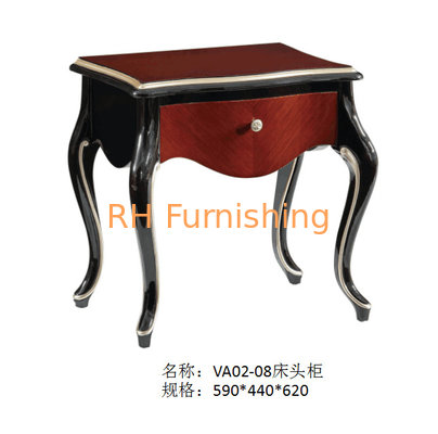 European style Classic design furniture of Leather headboard Bed used Beech wood in Glossy painting for Villa house supplier