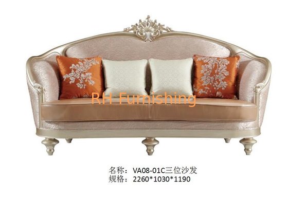 French Luxury Sofa set in Neoclassical Solid Wood Furniture Living Room Cloth Art Sofa Villas Full House Customized supplier