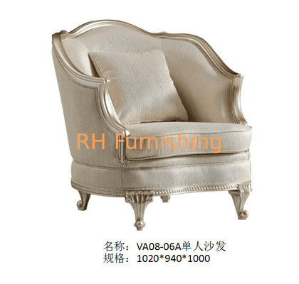 French New Classical Solid Wood Furniture Sofa Spray Gold Oil frame Living Room fabric Sofa French All-room furniture supplier