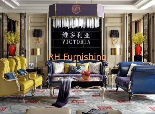 French Neoclassical Style Furniture Villa Living Room Imported Leather Sofa Single-seat Double-seat Three-seat Sofa set supplier