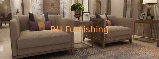 Light luxury design of Hotel sofa set by 1+2+3 Seat Sofas made Leather upholstered for Lobby recepetion furniture supplier