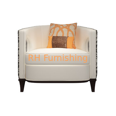 Light luxury Hotel Sofa used Leather upholstered Leisure chairs for Lobby seating furniture supplier
