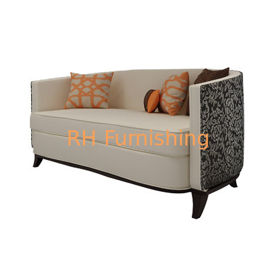 Fashion luxury design of Hotel Lobby furniture reception sofa set made by Leather cushion in Glossy painting legs supplier
