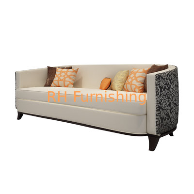 Fashion luxury design of Hotel Lobby furniture reception sofa set made by Leather cushion in Glossy painting legs supplier