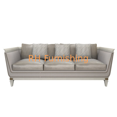 Custom made Hotel Sofa furniture of Light luxury design used Stainless steel frame with White paitning wood supplier