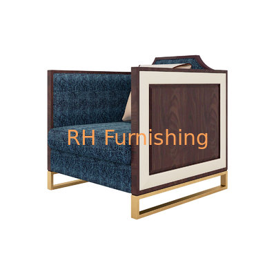 New Chinese style of Sofa chairs used Golden Stainless steel legs and High density sponge upholstered furniture supplier