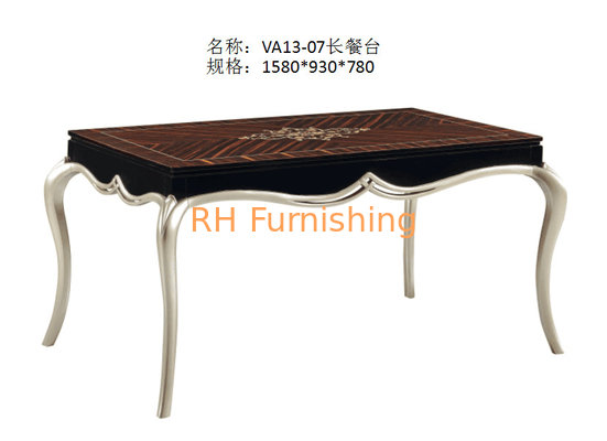 Luxury room New classic Furniture Dining Tables and Wine Cabinet in glossy painting with Fabric Upholstered Chairs supplier