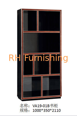 Luxury Furniture Home office Bookcase cabient and Writing desk in Ebony wood glossy painting with Office chairs supplier