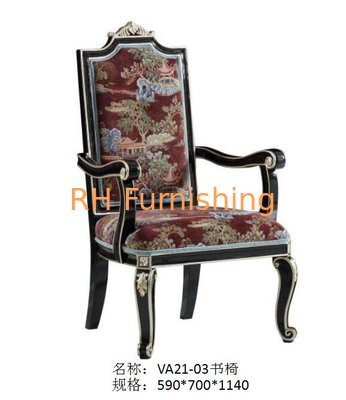 Luxury Home office Furniture set Ebony wood Bookcase cabients and Reading desk in glossy painting with Writing chairs supplier