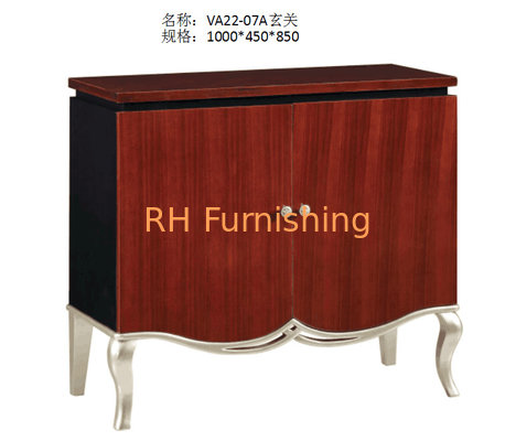 Luxury furniture for Villa house Reception table and Console cabients by Ebony wood in Glossy painting Sliver leaf supplier