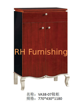 Villa house Furniture Shoecase with drawers Ebony wood shoe cabinets for Hall furniture from China factory supplier