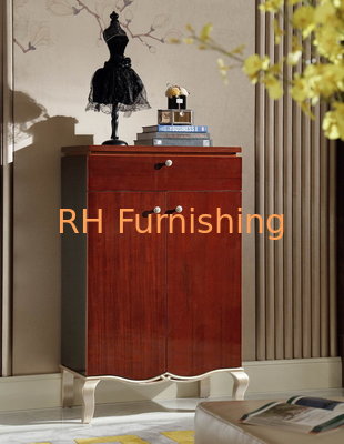 Villa house Furniture Shoecase with drawers Ebony wood shoe cabinets for Hall furniture from China factory supplier