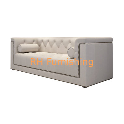 Hotel lobby sofa in Classic design of light grey fabric cushion for 3 set Lounge sofa from Shenzhen to USA furniture supplier