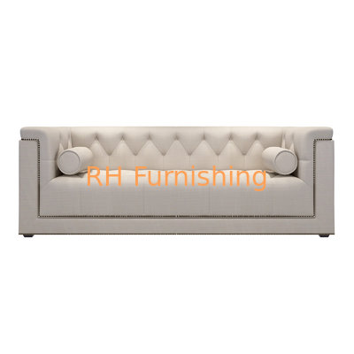 Hotel lobby sofa in Classic design of light grey fabric cushion for 3 set Lounge sofa from Shenzhen to USA furniture supplier
