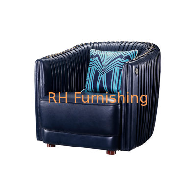 KTV lobby sofa chairs used PU leather for high density sponge with walnut wood legs supplier