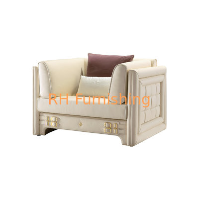 Villa house furniture sofa custom made by Leather chairs for Lobby reception used in Light luxury design supplier