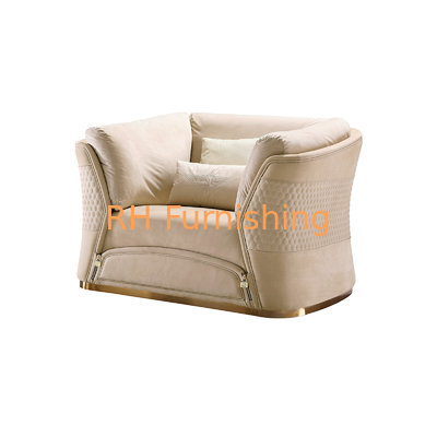 Luxury villa home used Leather sofa furniture for High end salon club leisure seating chairs supplier