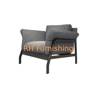 Confortable leisure chairs by Cotton linen fabric upholstered with Ash wood frame for apartment used supplier