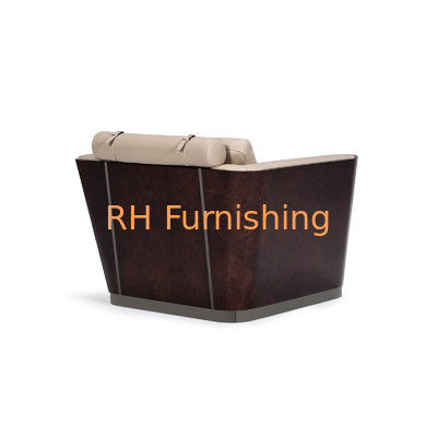 Joyful ever furniture factory Light luxury design sofa in Glossy painting frame and Italy leather upholstered supplier