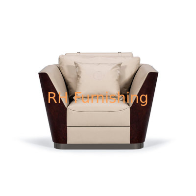Joyful ever furniture factory Light luxury design sofa in Glossy painting frame and Italy leather upholstered supplier