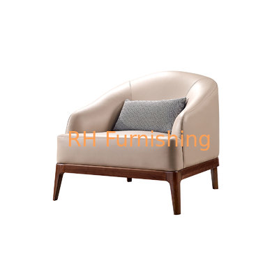 Modern chinese style furniture design of Joyful ever Hotel sofas leisure seating cushion by Walnut wood legs supplier