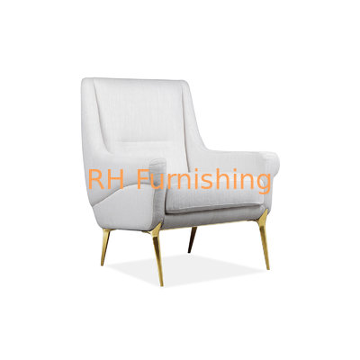 Brushed stainless steel in Champagne Gold legs with Fabric soft-packed fabric upholstered cushion supplier