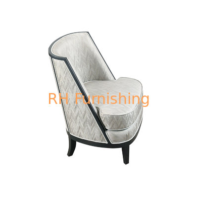European Style Hotel Lobby Living Room leisure sofa by Walnut wood with fabric upholstered pad supplier
