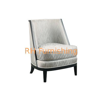 European Style Hotel Lobby Living Room leisure sofa by Walnut wood with fabric upholstered pad supplier