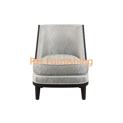 European Style Hotel Lobby Living Room leisure sofa by Walnut wood with fabric upholstered pad supplier