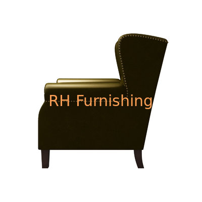 America modern style Single sofa used Cow leather covered high density sponge for Lobby seating furniture supplier