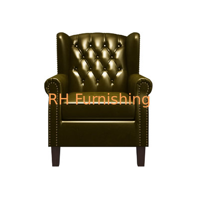 America modern style Single sofa used Cow leather covered high density sponge for Lobby seating furniture supplier