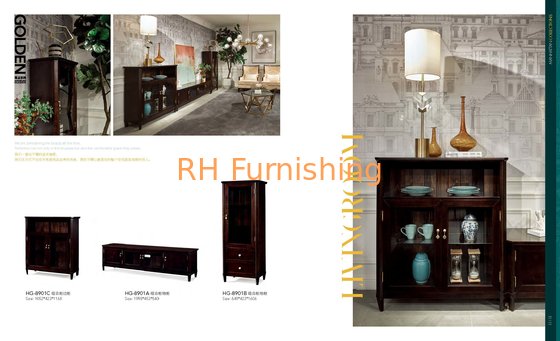 Light luxury furniture of living room Solid wood TV stand Wall cabinet unit set with Coffee table supplier