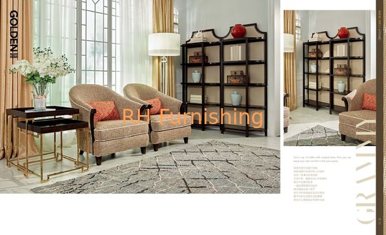 Luxury house furniture of Living room set Tall cabinets in Stainless steel legs with Wood casa supplier