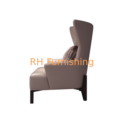 Lobby sofa furniture of Leather upholstery in Modern design for Hotel hall reception seating chairs supplier