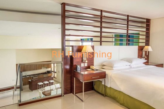 Hotel style apartment interior furniture made by Laminate board for Wardrobe with minibar cabinets supplier
