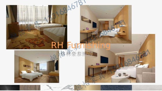 Ash solid wood bedroom furniture sets Holiday Apartment interior fit out supplier